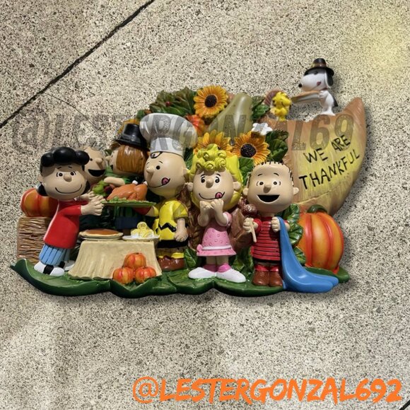 Vintage | Holiday | Peanuts Give Thanks Illuminated Cornucopia Lighted ...